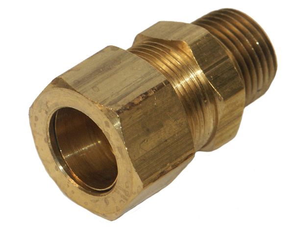 11057-A | Brass Compression Male Connector 5/16" Tube 1/8" Pipe